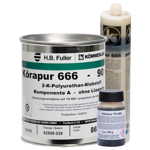 2K polyurethane-based, very fast curing adhesive Körapur 784/5 for ABS ...